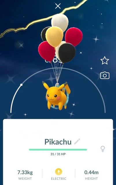 NEW SHINY COSTUME Balloon Pikachu from Indonesia Pokémon Go £3.90 ...