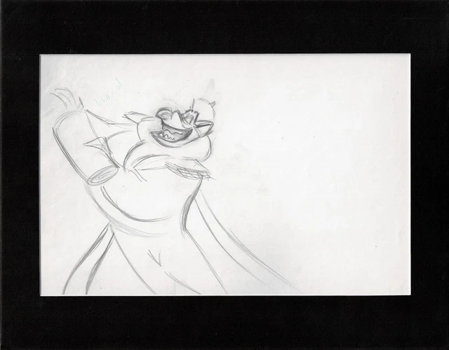 GREAT MOUSE DETECTIVE Ratigan Walt Disney Production Animation Drawing ...