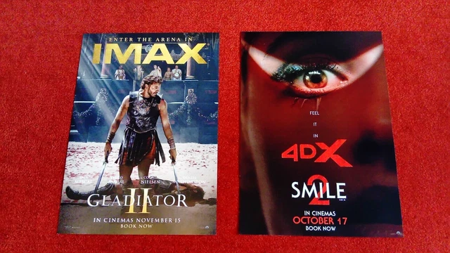 GLADIATOR II/2 ORIGINAL A3 IMAX & Smile 2 4DX Cinema Posters £2.49 - PicClick UK