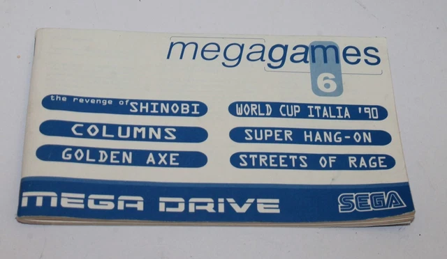 SEGA MEGA DRIVE Mega Games 6 Game Instruction Manual $14.99 - PicClick AU
