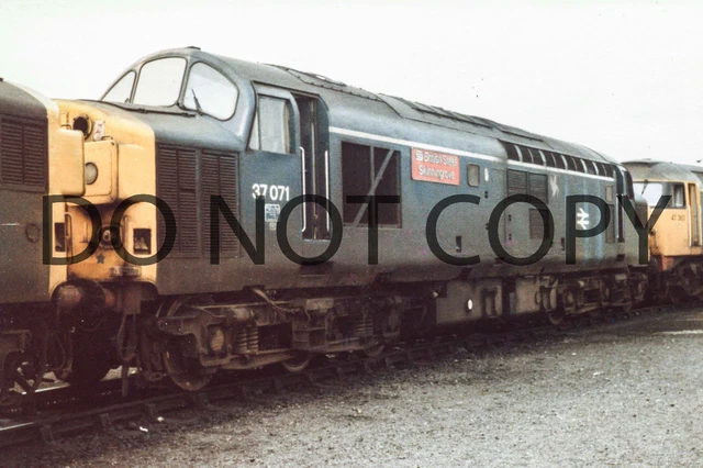 UK DIESEL TRAIN Railway Photograph Of Class 37 37071 Loco. Rm37-271 £1. ...