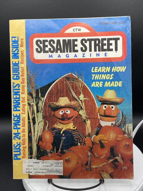 VINTAGE CTW SESAME STREET MAGAZINE October 1987 Bert & Ernie Halloween ...