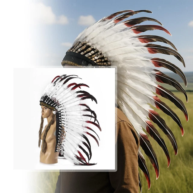 INDIAN NATIVE HEADDRESS Decoration Photo Props for Adults Artificial ...