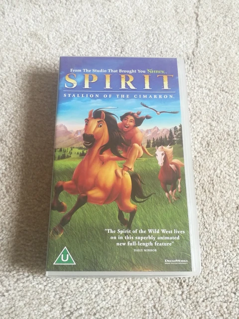 SPIRIT STALLION OF The Cimarron VHS DreamWorks Cassette Animation Video ...