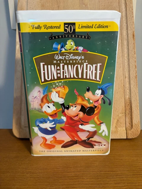 FUN AND FANCY Free VHS Walt disney Restored 50th Anniversary Limited ...