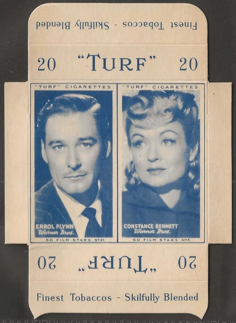 CARRERAS-UNCUT DOUBLE TURF Slide-Film Stars 1947-#21#04- Errol Flynn ...