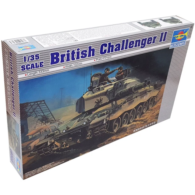 TRUMPETER 00308 BRITISH Challenger II Main Battle Tank Plastic Model ...