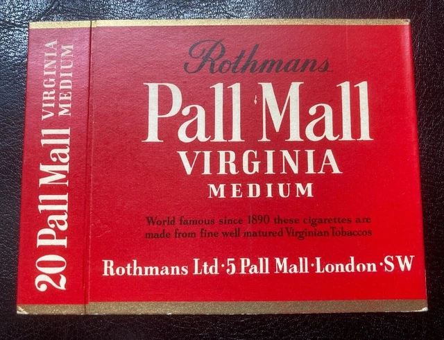 VINTAGE ROTHMANS &PALL Mall" Cigarette Packet £5.99 - PicClick UK