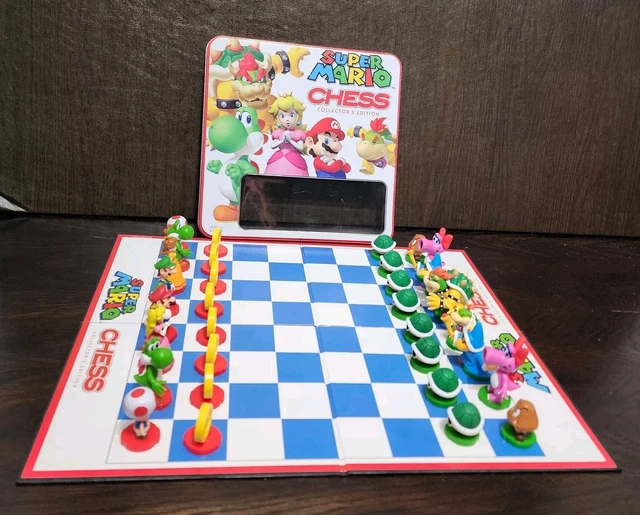 COMPLETE SUPER MARIO CHESS SET Collectors Edition Mario HEROES VS ...