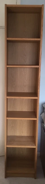 IKEA BILLY BOOKCASE Oak Colour 202cm High X 40cm Wide X 28cm Deep Inc 5 ...