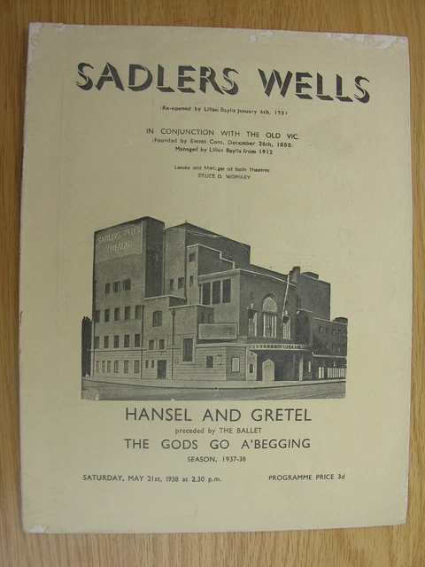 1938 HANSEL & GRETEL Sybil Hambleton, Powell Lloyd, Rose Morris, Sadler ...