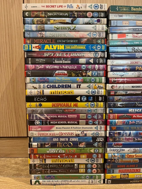 JOB LOT OF 60 Mixed Titles DVDs World Movies Bundle Kids Movies, Disney ...