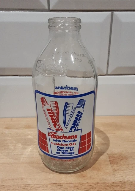VINTAGE UNIGATE MACLEANS Advertising Glass Milk Bottle (OC1) £4.00 ...
