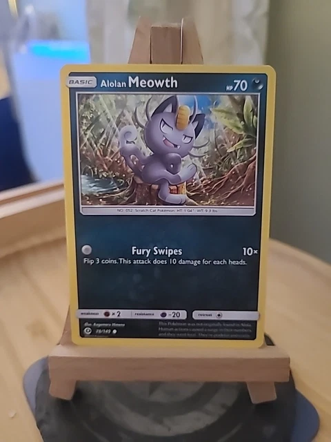 POKÉMON TRADING CARD Game Alolan Meowth Sun And Moon Base Set Card #78/ ...