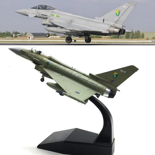 1:100 DIECAST MILITARY Model RAF EF-2000 Eurofighter Typhoon Fighter Aircraft EUR 35,47 ...