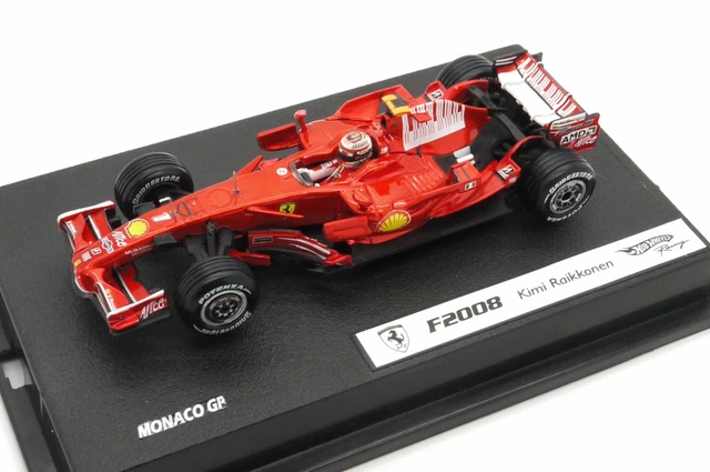 HOT WHEELS MARLBORO Barcode Ferrari F2008 K Raikkonen Monaco Gp 2008 1/ ...