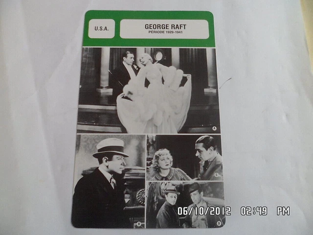CARTE FICHE CINEMA George Raft Periode 1929 1941 EUR 2,50 - PicClick FR