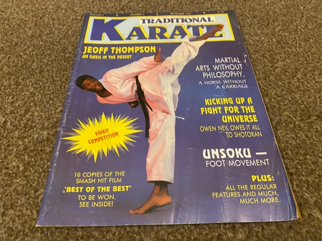 TRADITIONAL KARATE MAGAZINE 1990 Sep Jeoff Thompson. Prof Kazuo Chiba £ ...