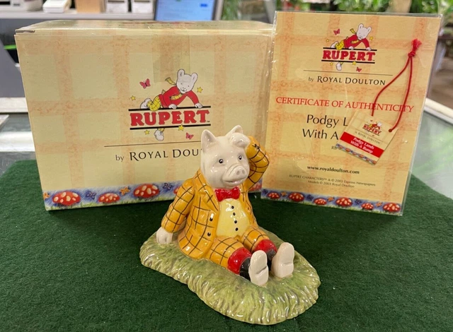 ROYAL DOULTON RUPERT: Podgy Lands With A Bump - Boxed & Certificated £ ...