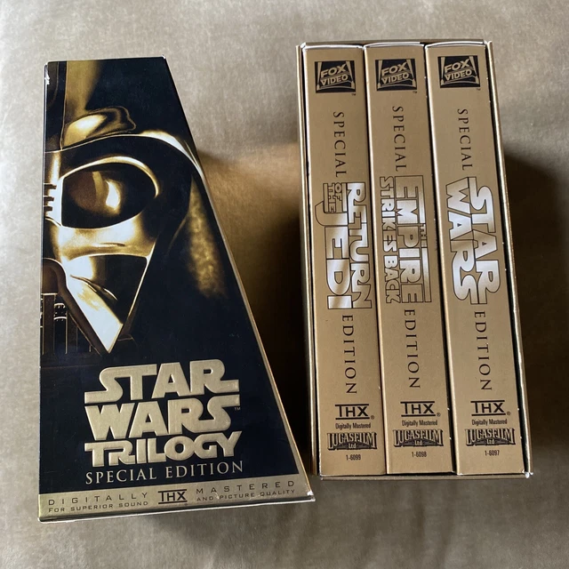 STAR WARS TRILOGY VHS Box Set 1997 Gold Special Edition Vintage Return ...
