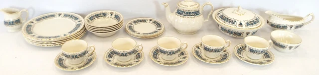 VINTAGE MYOTT MEAKIN Dinner Service Tableware Porcelain China 25 Pc ...