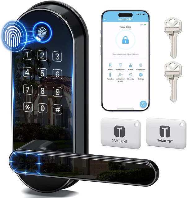 KEYLESS-ENTRY KEYPAD FINGERPRINT Smart Lock: Digital Door Lock with ...