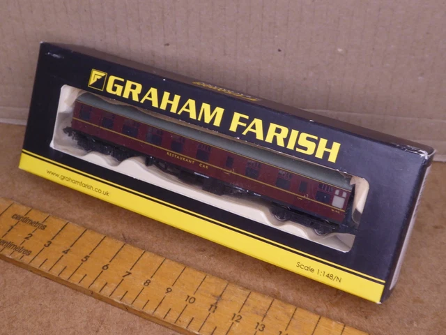 GRAHAM FARISH 374-116A Mk1 RU Restaurant Car Maroon Coach (N) - boxed ...