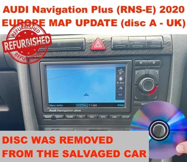 AUDI NAVIGATION PLUS RNS-E EUROPE USED MAP DVD UPDATE A3, A4, A6, R8 ...