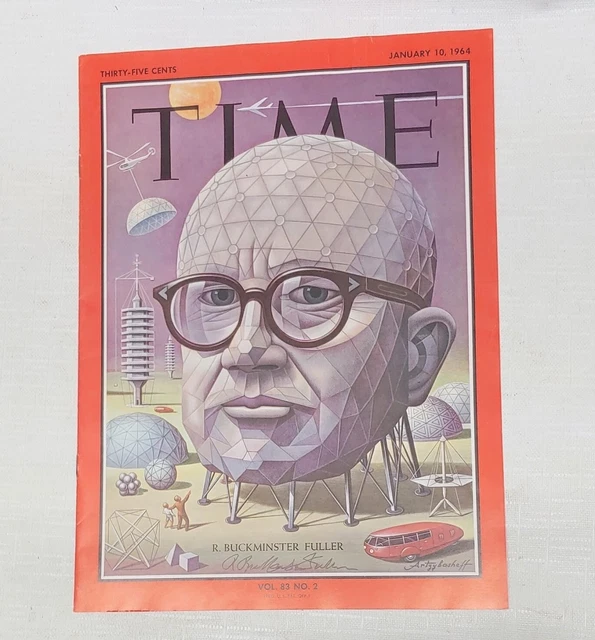 BUCKMINSTER FULLER SIGNED 1964 Time Magazine Article £71.41 - PicClick UK