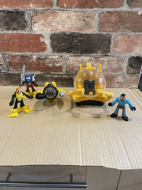FISHER PRICE SUBMARINE Deep Sea Pod With Figures Imaginext set Toy £11. ...