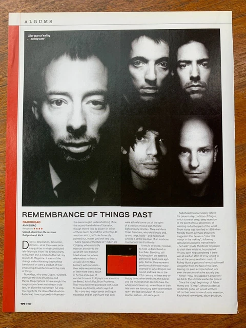 RADIOHEAD - ALBUM Review - Full Page 2001 Magazine Poster / Picture £4. ...