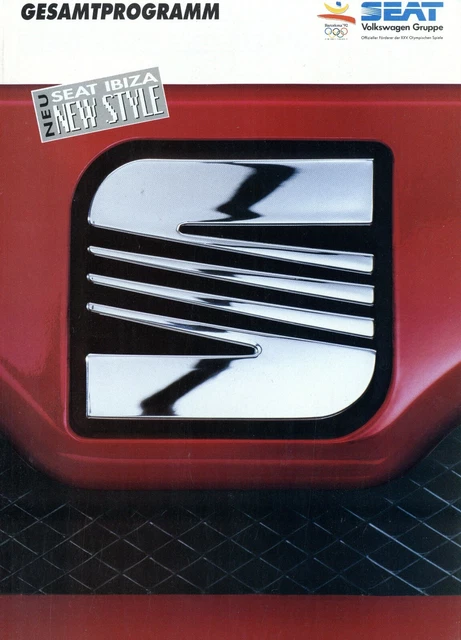 SEAT BROCHURE 1991 5/91 D brochure catalogue catalogue Malaga Ibiza ...