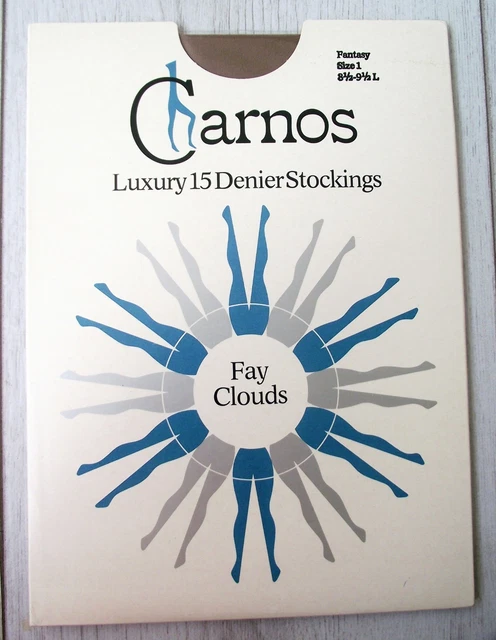 MINT CONDITION CHARNOS 'Fay Clouds' Luxury 15 Denier Stockings Size 1 ...