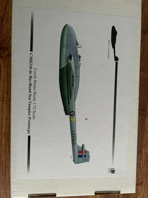 CZECH MASTER RESIN 1/72 CMR218 de Havilland Sea Vampire Prototype resin ...