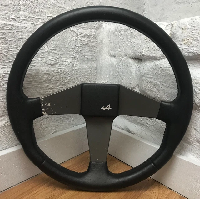 GENUINE RENAULT ALPINE A610 GTA V6 350mm black leather steering wheel ...