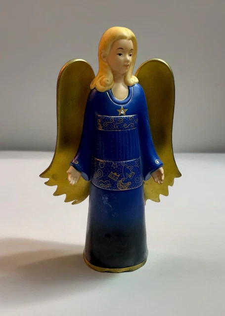 VINTAGE GOEBEL MARA Porzellan Engel Figur 9,5" Blaues Kleid Mit ...