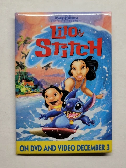 DISNEY LILO & Stitch DVD Video Retail Release 2002 Promo Pin EUR 9,44 ...