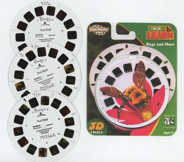 REGARDE ET APPRENEZ Bugs et Plus View-Master 3 Test Bobines Et Copie De ...