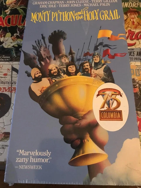 MONTY PYTHON AND The Holy Grail VHS SEALED COLUMBIA sticker Blue Reel ...