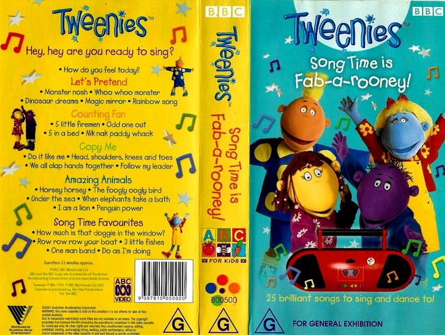 TWEENIES SONG TIME Fab A Rooney ! Mint Sealed Vhs Video Pal A Rare Find ...