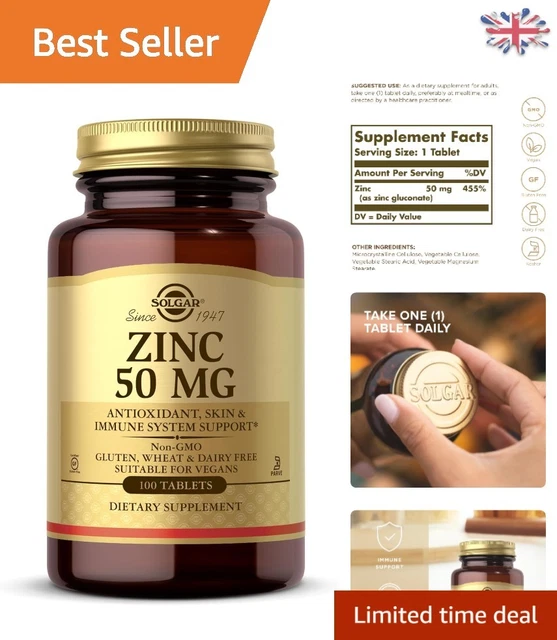 ESSENTIAL ZINC 50 mg Tablets - 100 Count - Supports Immunity & Overall ...
