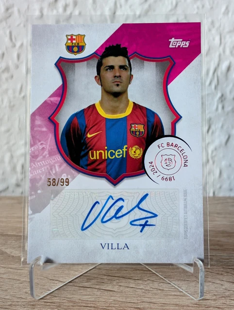 TOPPS BARCELONA 125 Jahre David Villa Legacy Auto Pink /99 EUR 39,50 ...