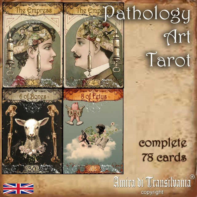 PATHOLOGY TAROT CARDS card deck rare vintage divinatory arcana oracle ...