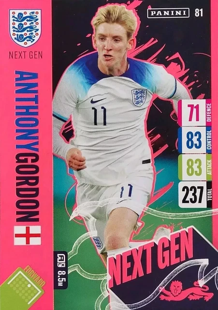 ANTHONY GORDON NEXT GEN - Adrenalyn XL 2024 Inghilterra n. 81 KB EUR 1 ...