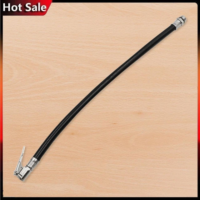 CAR TIRE INFLATOR Hose Flexible Tire Inflation Extension Tube (Black PU ...