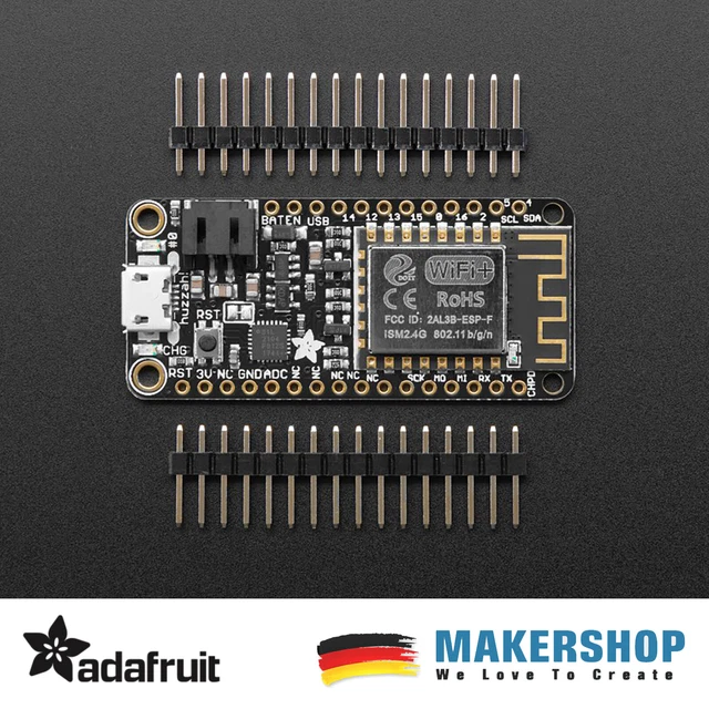 ADAFRUIT FEATHER HUZZAH mit ESP8266 NodeMCU D1 Mini Dev Board 2821 EUR 24,95 - PicClick DE