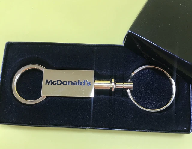 VINTAGE 90’S MCDONALDS METAL MCDONALD’S LOGO KEY FOB CHAIN KEYCHAIN ...