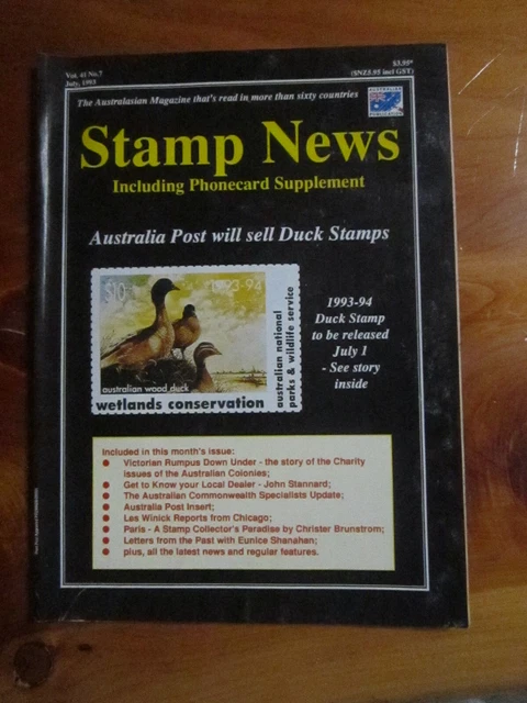 MAGAZINE STAMP NEWS July 1993 Vol. 41 No. 7 ***** Great ** Must See $4. ...