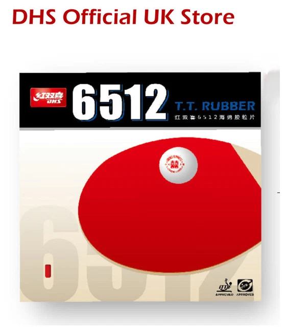 DHS 6512 - Table Tennis Rubber - Black - 2.0mm - SALE £7.90 - PicClick UK