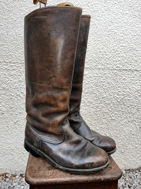 ORIGINAL WW2 GERMAN SA Sturmabteilung Brown Leather Marching Jackboots ...